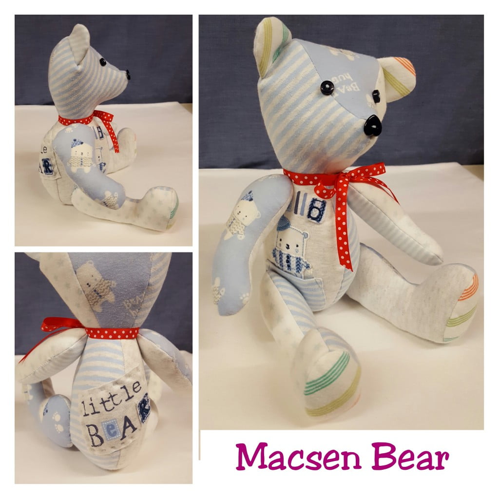 Macsen Bear - All Sewn Up Wales by Helen Rhiannon