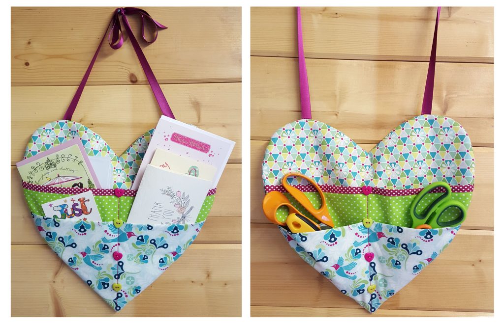 Heart Hanging Tidy - All Sewn Up Wales by Helen Rhiannon