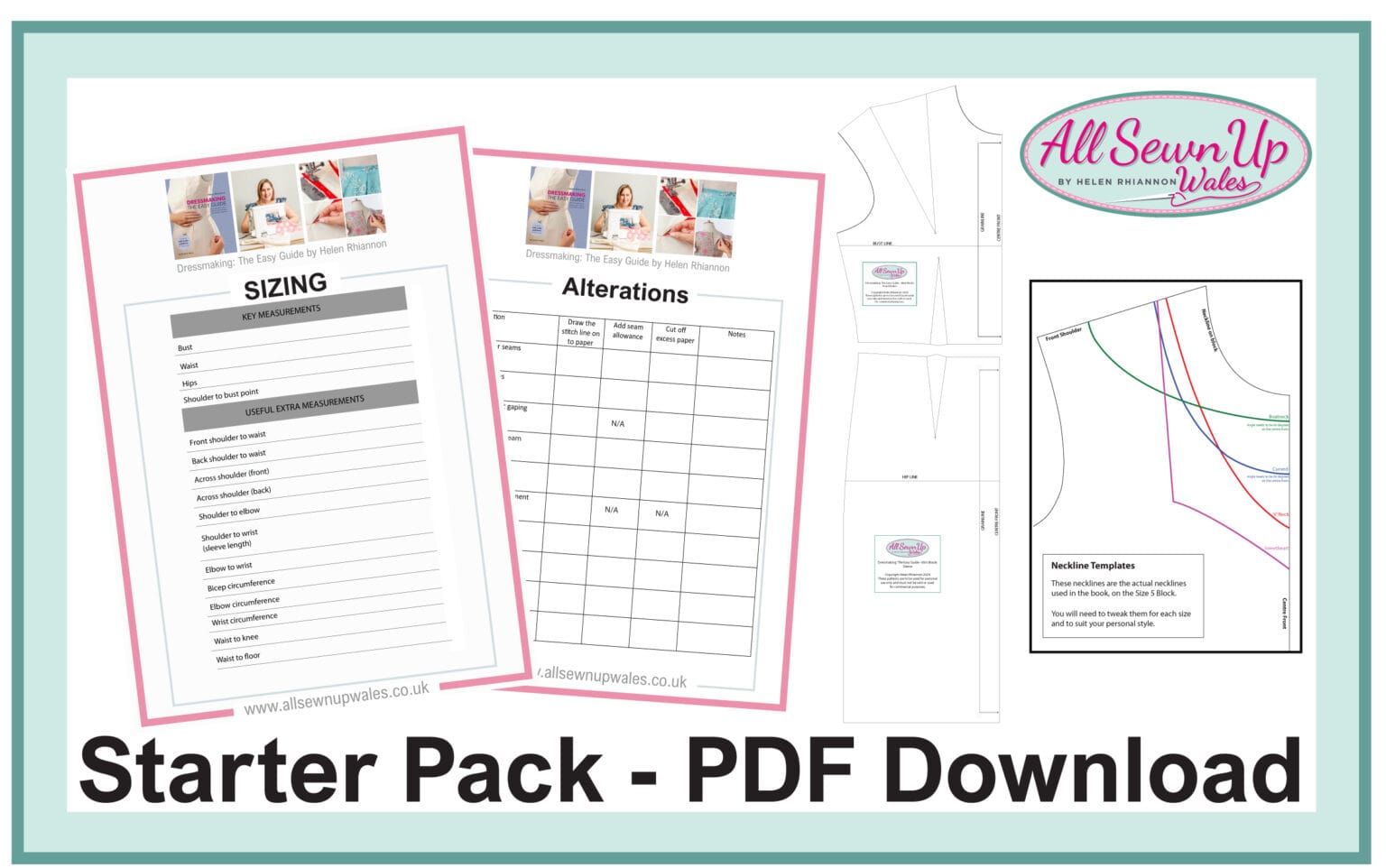 Starter Pack - PDF Download - All Sewn Up Wales by Helen Rhiannon